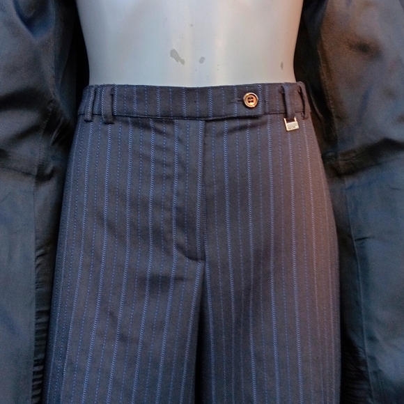 TanJay | Pants & Jumpsuits | Tanjay Ladies Vintage Black Pant Wblue Pin ...